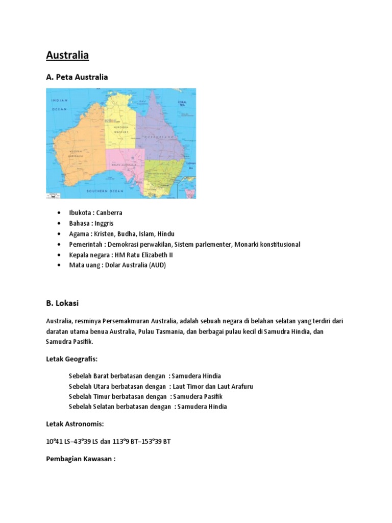 Peta dan Informasi Australia | PDF