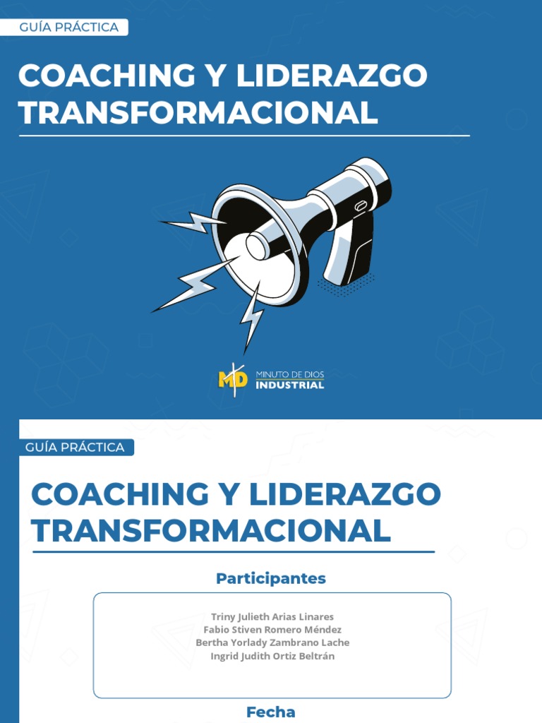 Plantilla Coaching y Liderazgo Transformacional | PDF | Conceptos psicologicos | Cognición