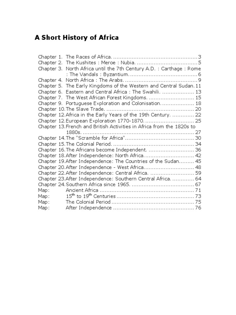 A Short History of Africa | PDF