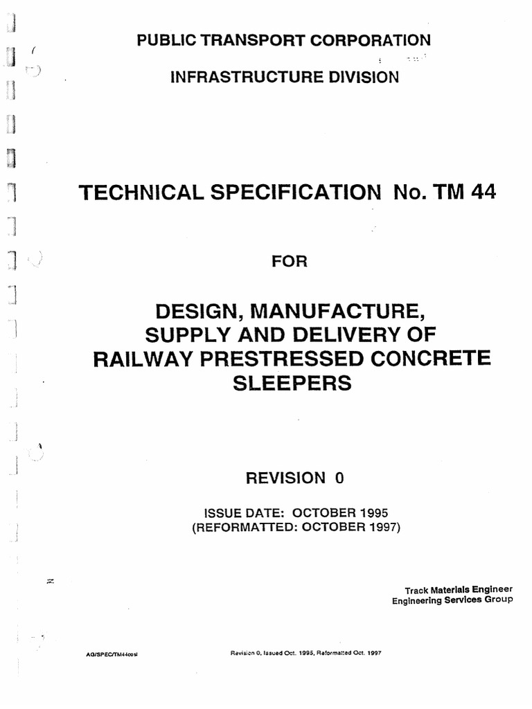 TM44 (0.0) Design, Manufacture, Supply and Delivery of Railway ...