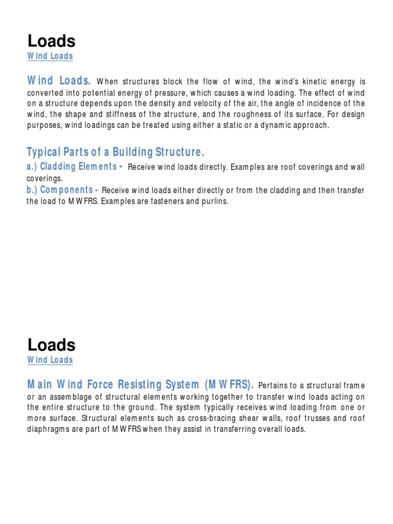 Wind Load | PDF | Wound | Windward And Leeward