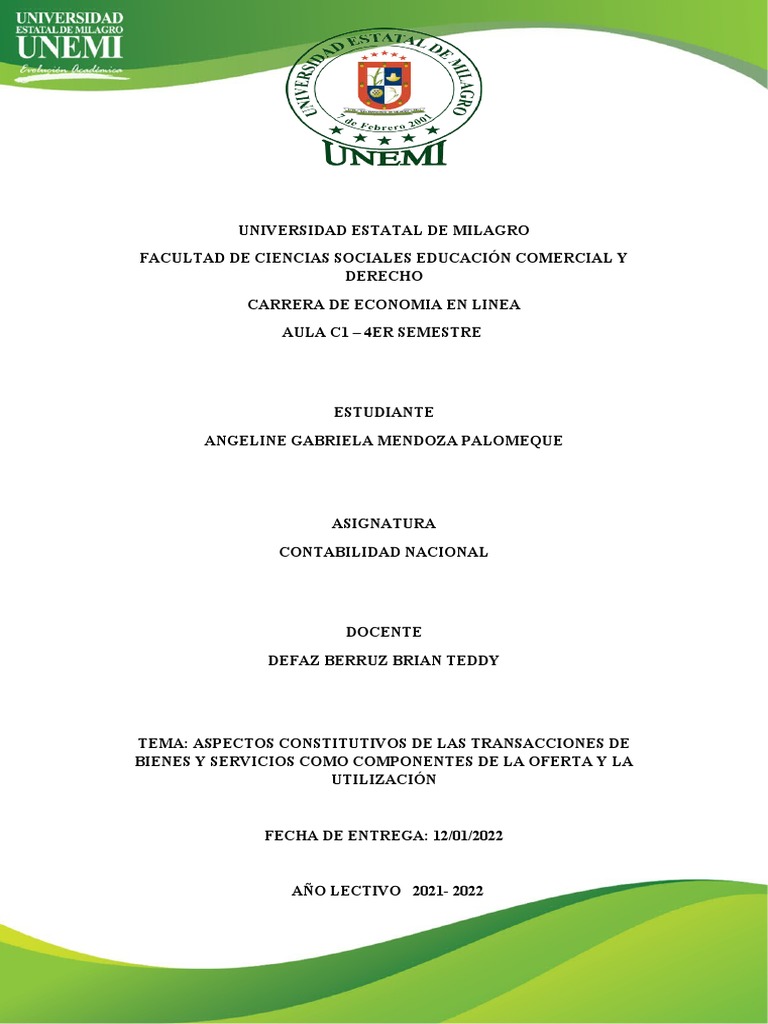 Ámbito Temporal y Espacial de Un Sistema Económico | PDF | Bienes ...