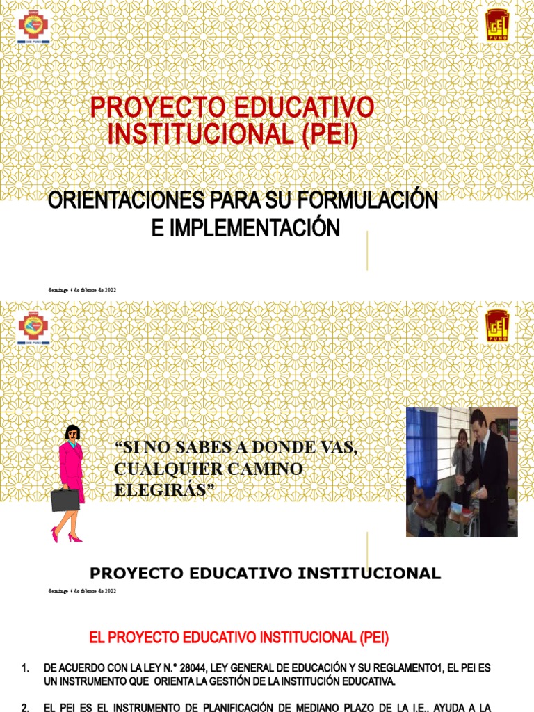 Orientaciones para el PEI Escolar | PDF | Planificación | Plan de estudios