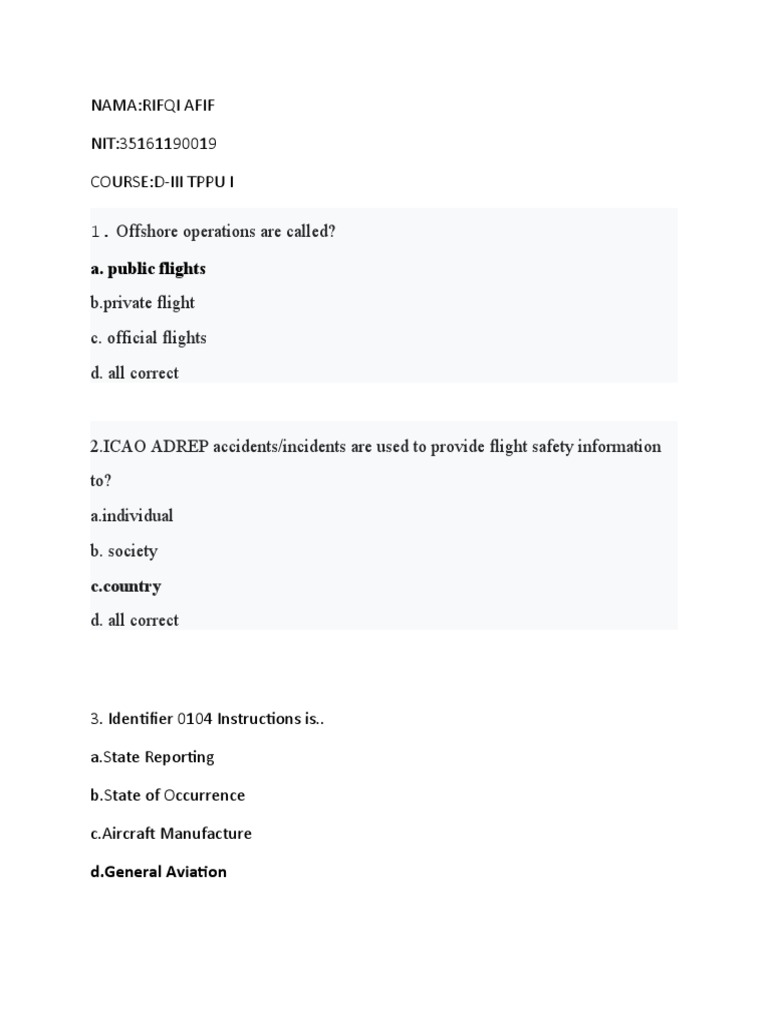 ICAO Doc 9156 - Rifqi Afif - 35161190019 | PDF | Business