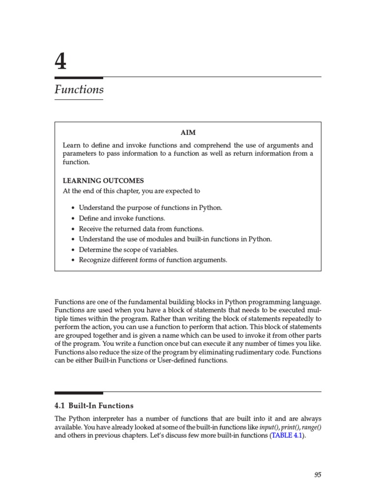 Amat111 CH 4 Functions | Download Free PDF | Parameter (Computer Programming) | Subroutine