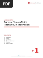 Thank You in Indonesian - IndonesianPod101 | PDF | Indonesian Language ...