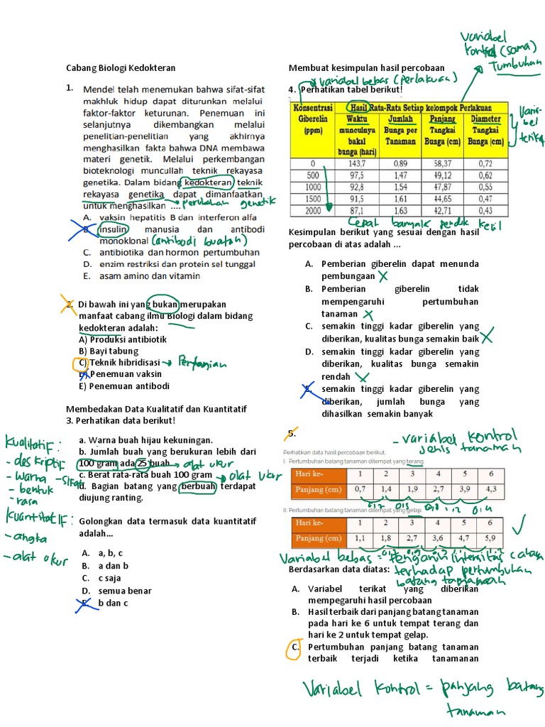 Latihan Soal PAS Biologi Kelas X 21221 | PDF