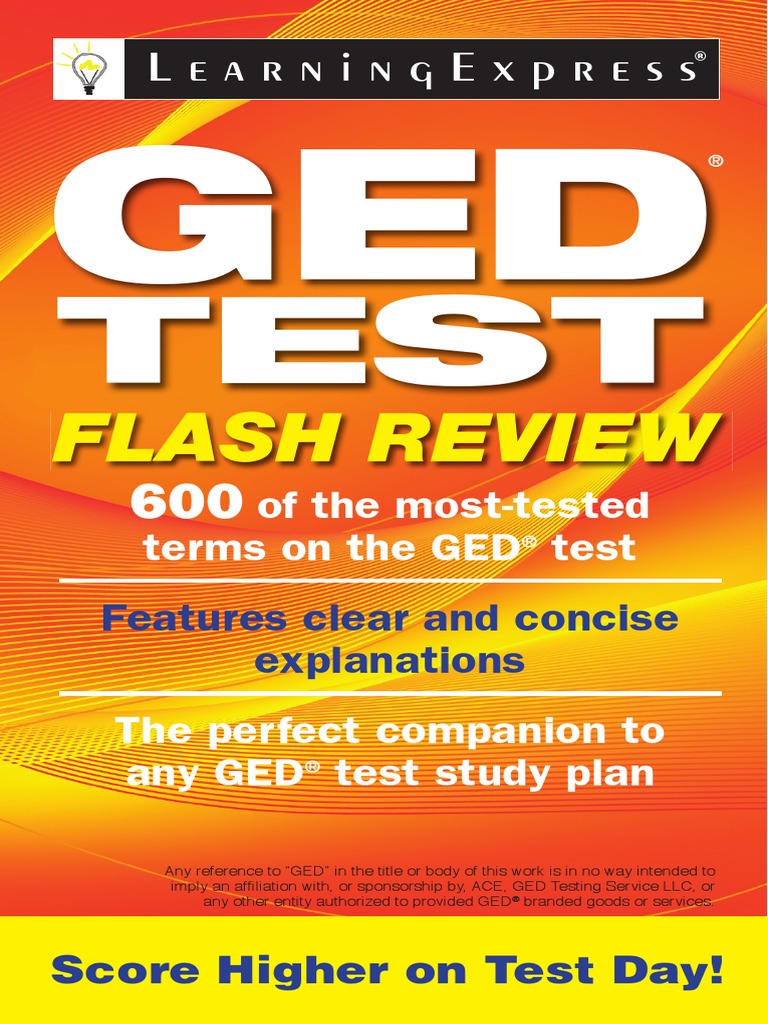 GED Test Flash Review | PDF | General Educational Development | Area