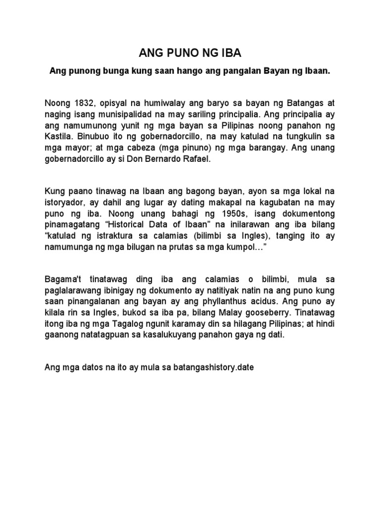 Ang Puno NG Iba | PDF