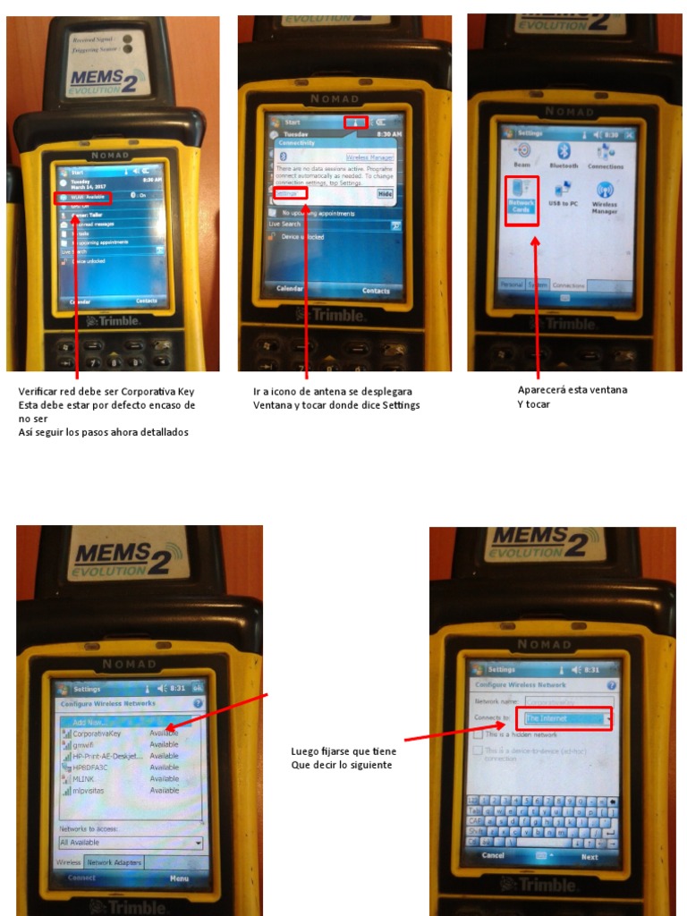 Pasos para Configurar Red en PDA | PDF
