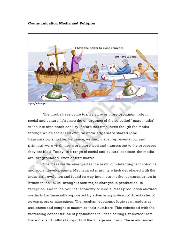 Communication Media and Religion | PDF | Mass Media | Journalism