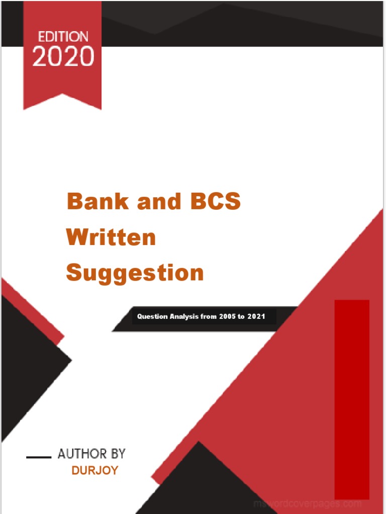Bank and BCS Written Suggestion | PDF
