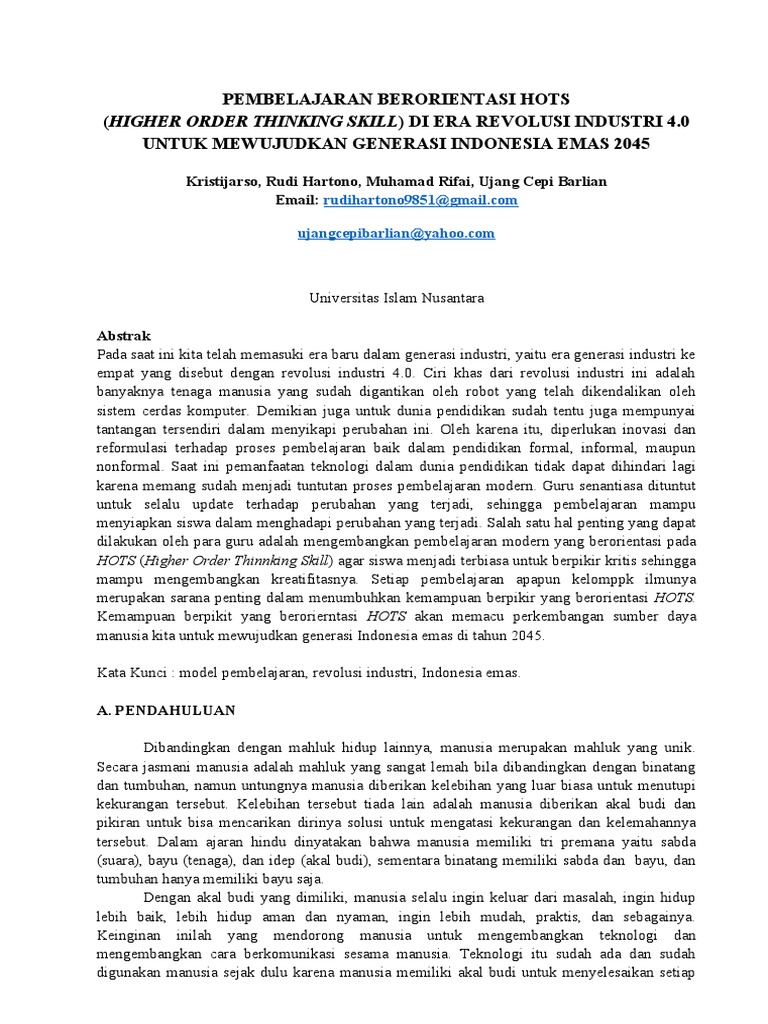 Artikel Indonesia Emas | PDF