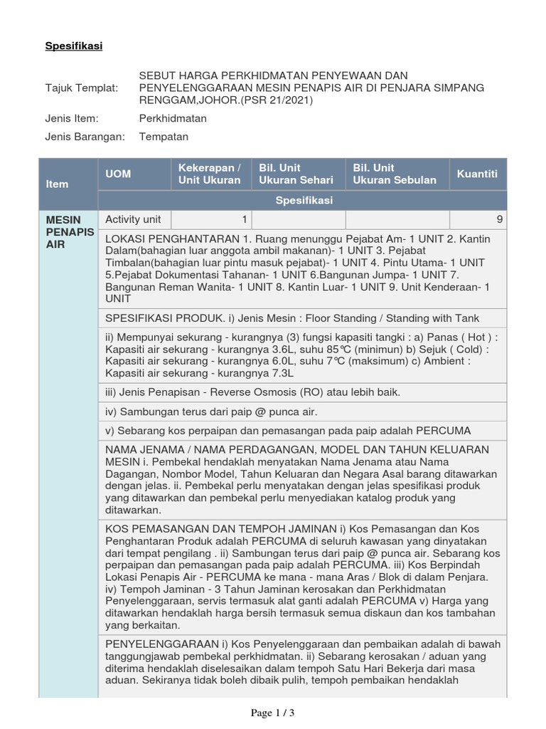 06 Spesifikasi | PDF | Bisnis | Griya & Taman