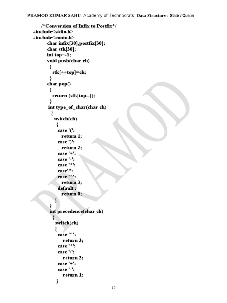 Convert Infix to Postfix and Evaluate Postfix Expressions | PDF | Software Engineering ...