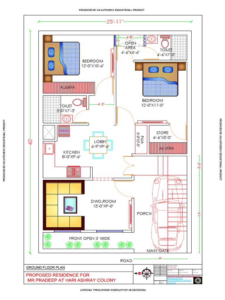 Ground Floor Plan | PDF | Autodesk