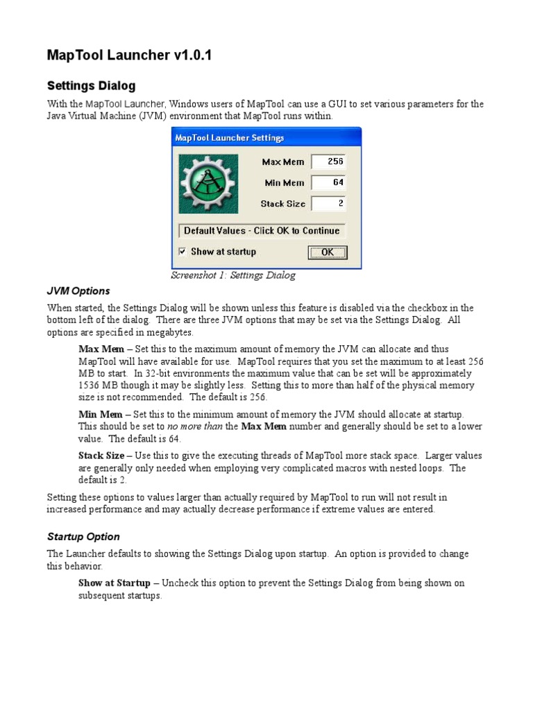 Launch MapTool Win README | PDF | Java Virtual Machine | Command Line Interface