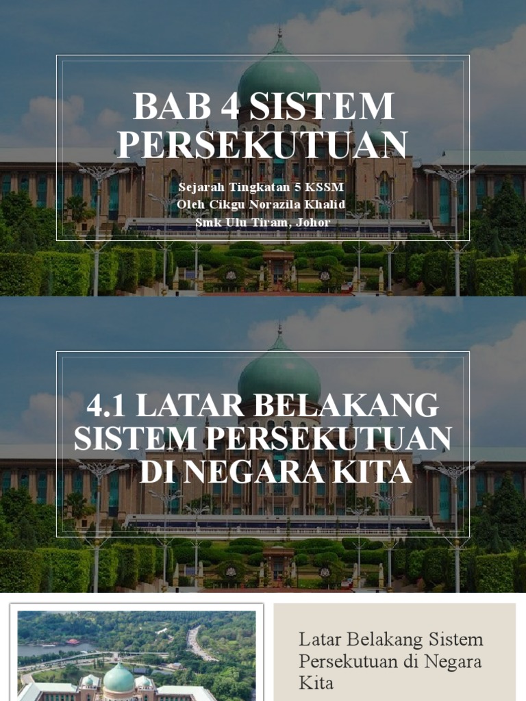 SJ T5 KSSM Bab 4 Sistem Persekutuan | PDF