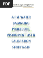HVAC Air Balance Report Template | PDF | Engineering Thermodynamics ...