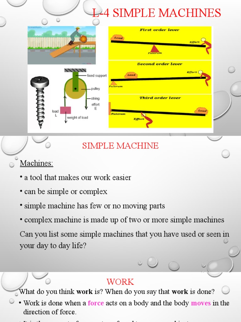 Grade 6 - Energy Simple Machines | PDF | Lever | Machines