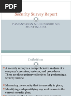 Sample Format of Security Survey and Inspection Report | PDF ...