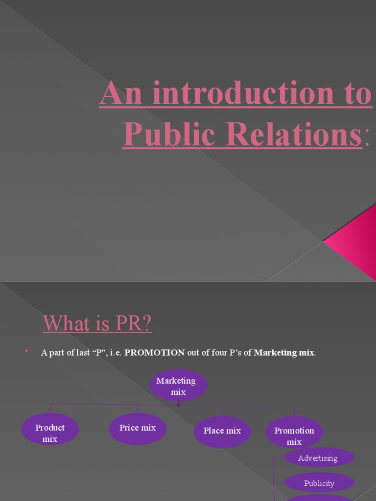An Introduction to the Fundamentals of Public Relations: Defining the ...