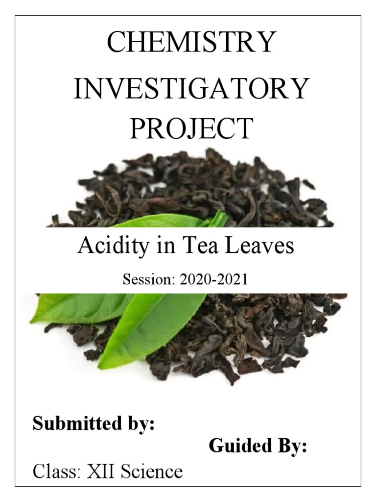 Acidity Analysis of Tea Leaves | PDF | Tea | Drink