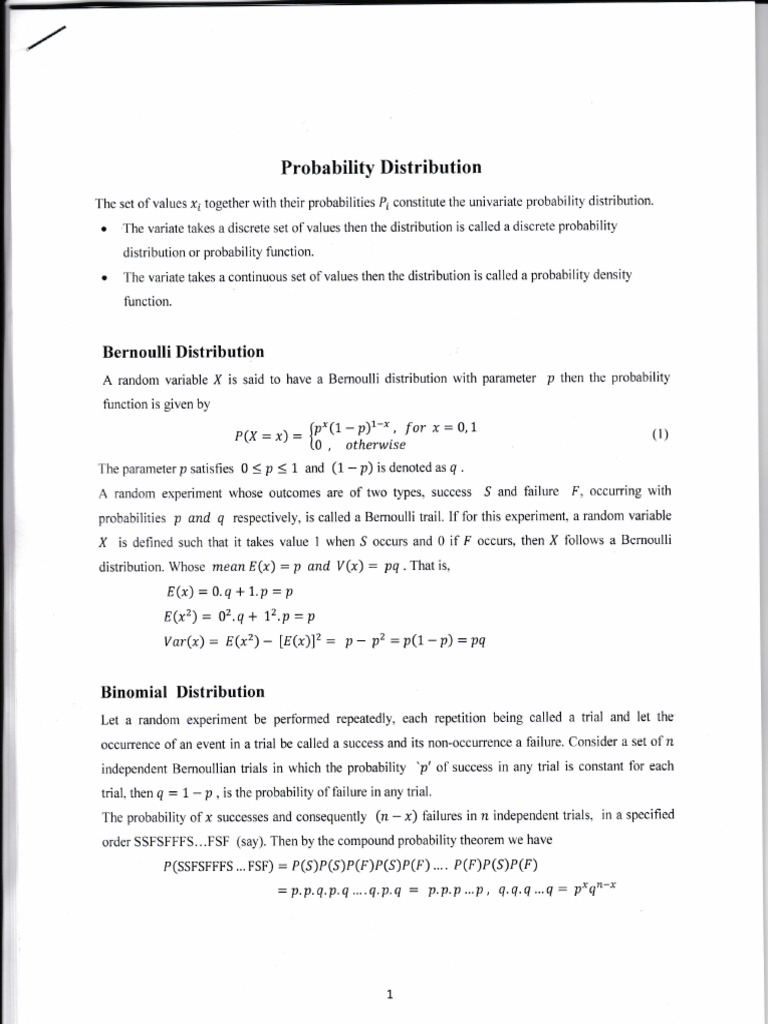 Statistics Economics - Probability Distribution | PDF | Probability ...