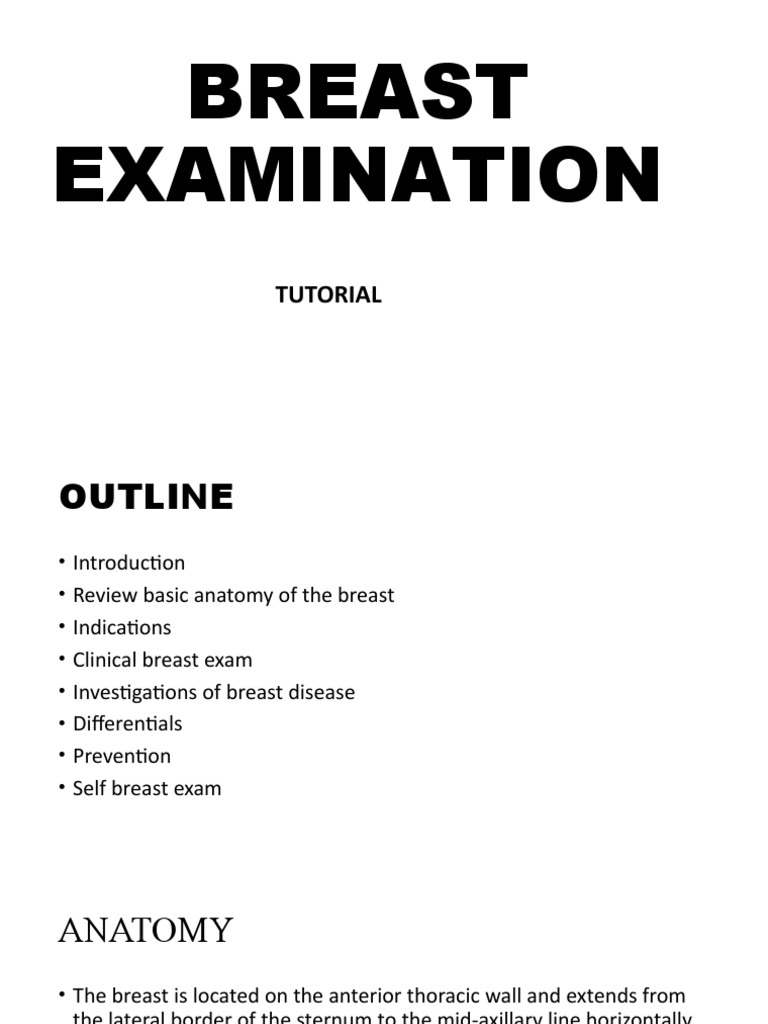 Breast Examination: Tutorial | PDF | Breast | Mammography