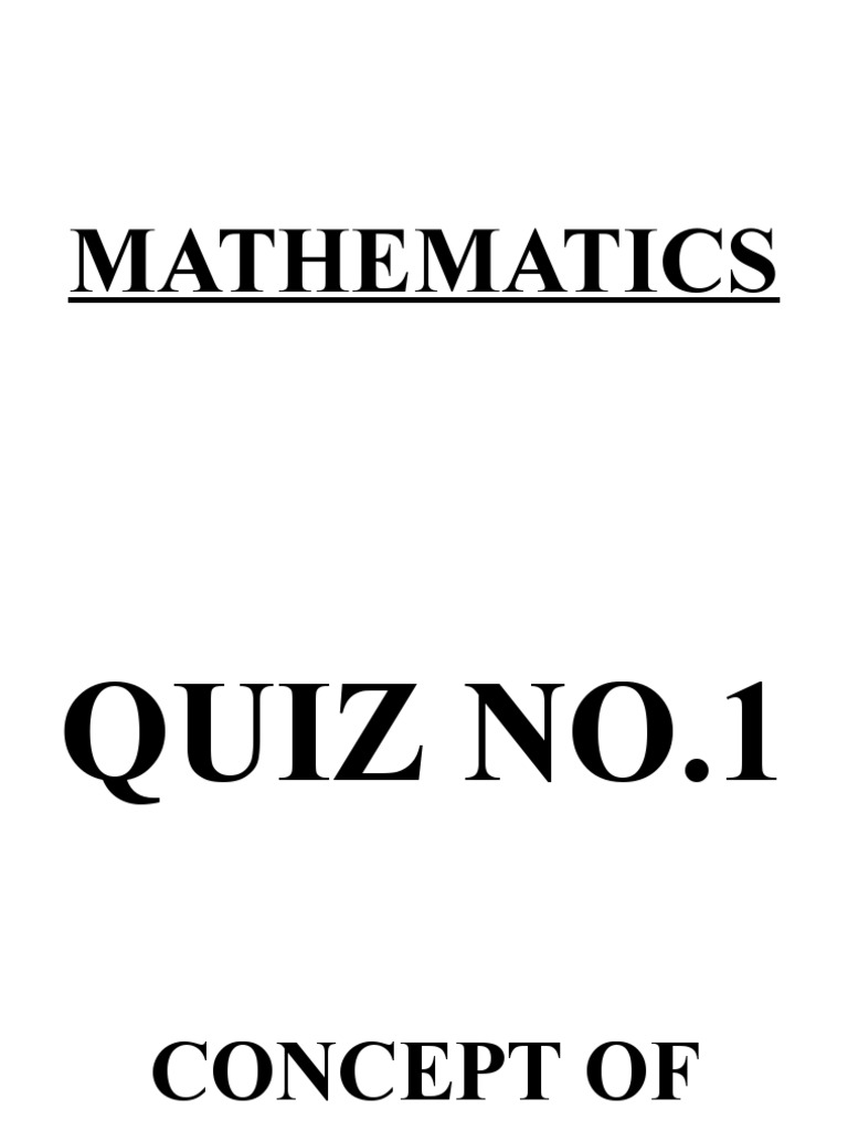 Math Quiz 1 and 2 | PDF