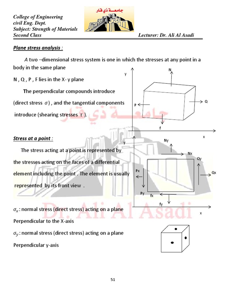 Plane Stress Analysis Overview | PDF | Beam (Structure) | Bending