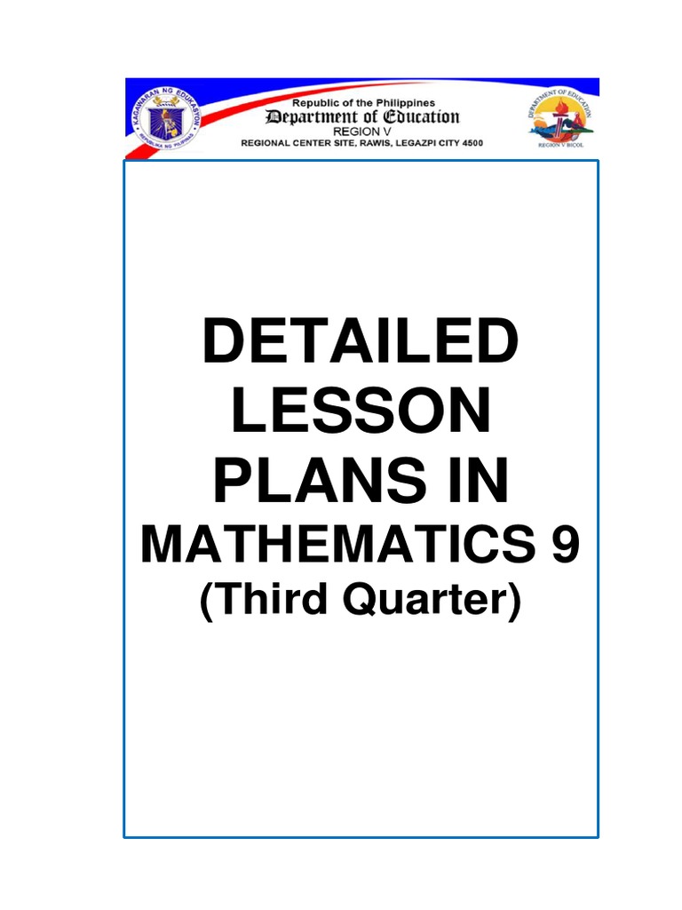 Detailed Lesson Plans In: Mathematics 9 | PDF | Rectangle | Triangle