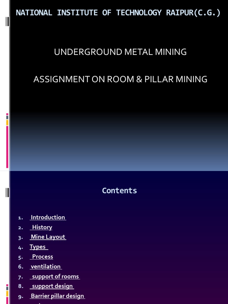 Room & Pillar Mining | PDF | Mining | Materials