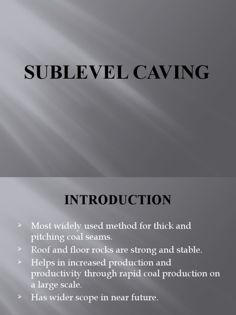 Sublevel Caving | PDF | Mining | Resource Extraction