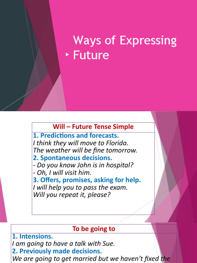 Ways of Expressing Future | PDF