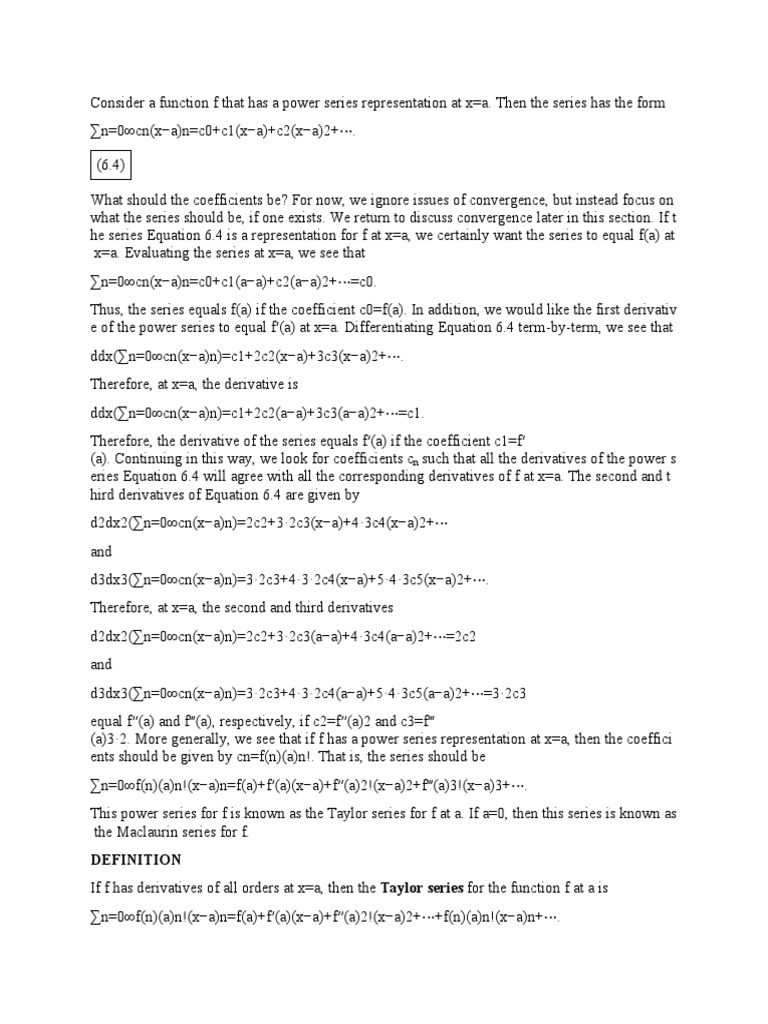 Taylor Series | PDF | Calculus | Algorithms