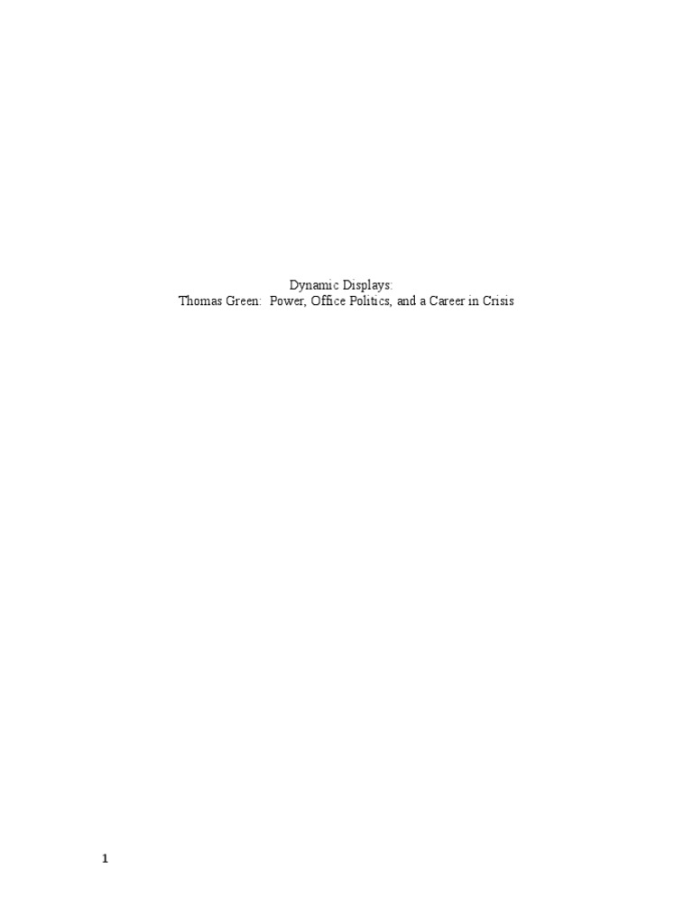 Module 1 Case - Thomas Green V1 | PDF | Communication | Cognition