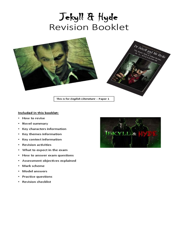 Revision Booklet: Jekyll & Hyde | PDF | Strange Case Of Dr Jekyll And Mr Hyde | Dr. Jekyll And ...