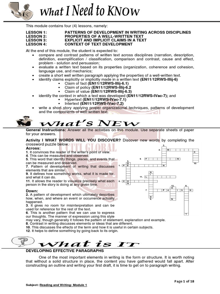 Reading and Writing Skills Module 1 | Download Free PDF | Obesity ...