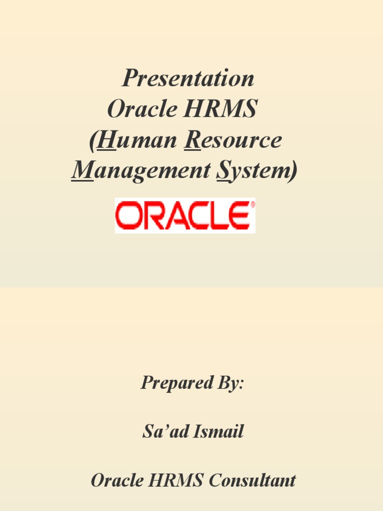 Oracle HRMS Overview and Modules | PDF | Human Resource Management ...