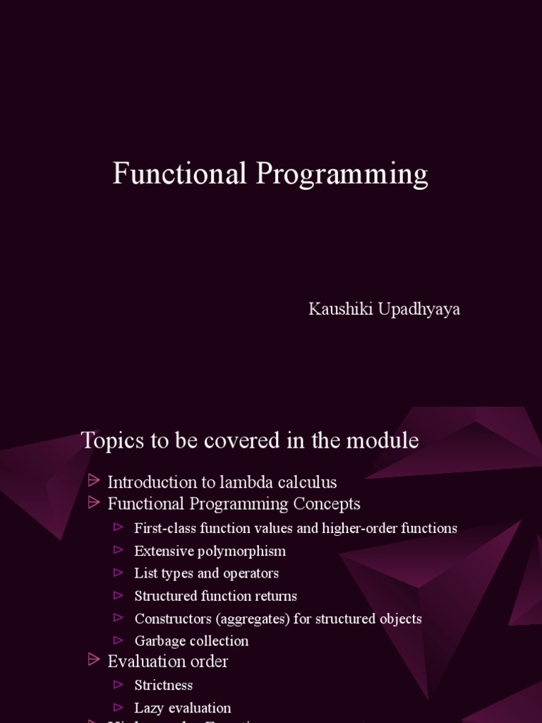 Functional Programming - Lambda Calculus | PDF | Functional Programming | Parameter (Computer ...