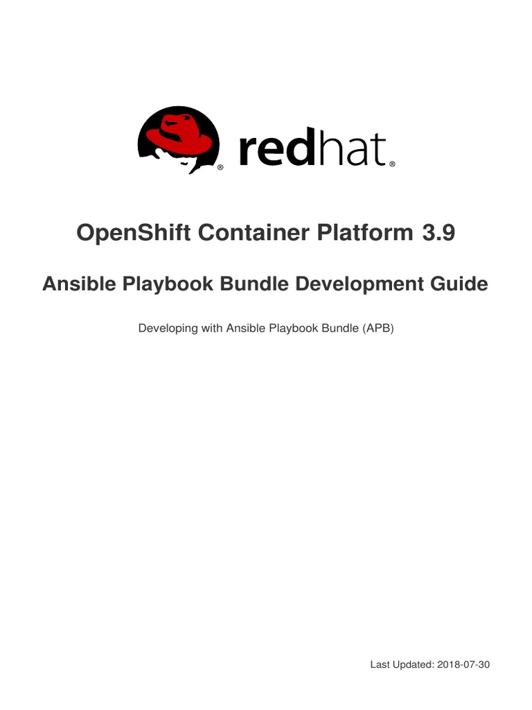Ansible Playbook Bundle Development Guide | Download Free PDF | Creative Commons License | Red Hat