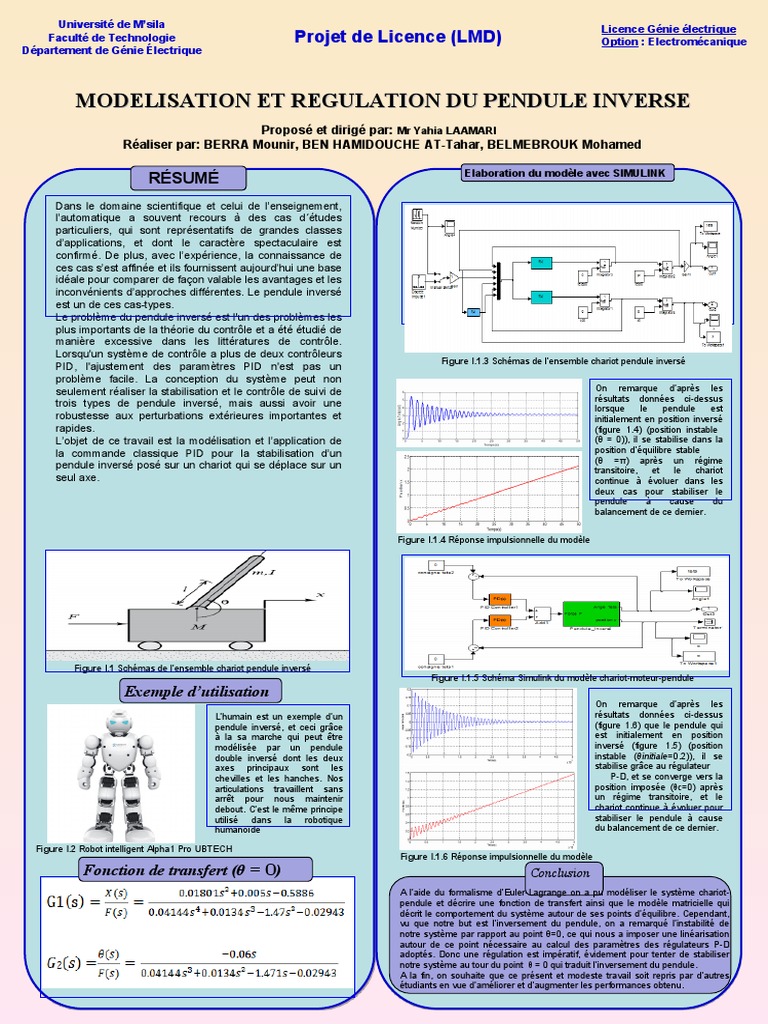Modelisation Et Regulation Du Pendule Inverse | PDF | Modèle ...
