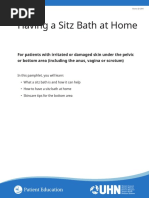 Sitz Bath Overview and Instructions | PDF | Bathing | Hygiene