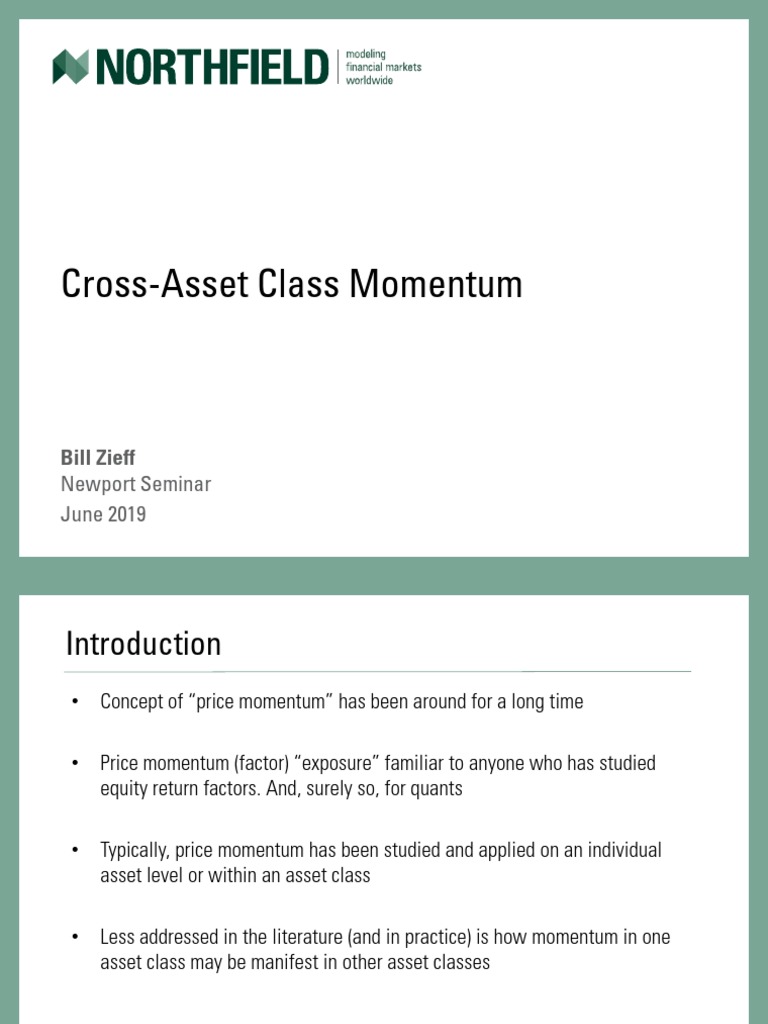 Cross-Asset Class Momentum: Bill Zieff | PDF | Option (Finance) | Bonds ...