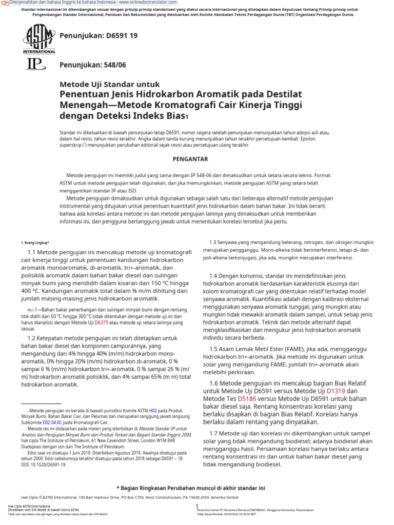 ASTM D6591.en - Id | PDF