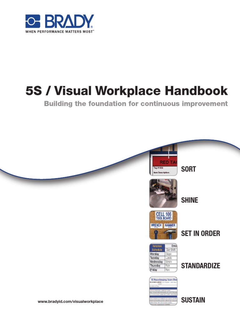 Visual Workplace Handbook - BRADY | PDF | Lean Manufacturing | Inventory