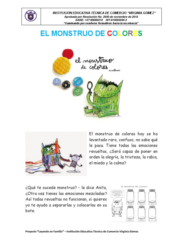 Cuento - El Monstruo de Colores | PDF