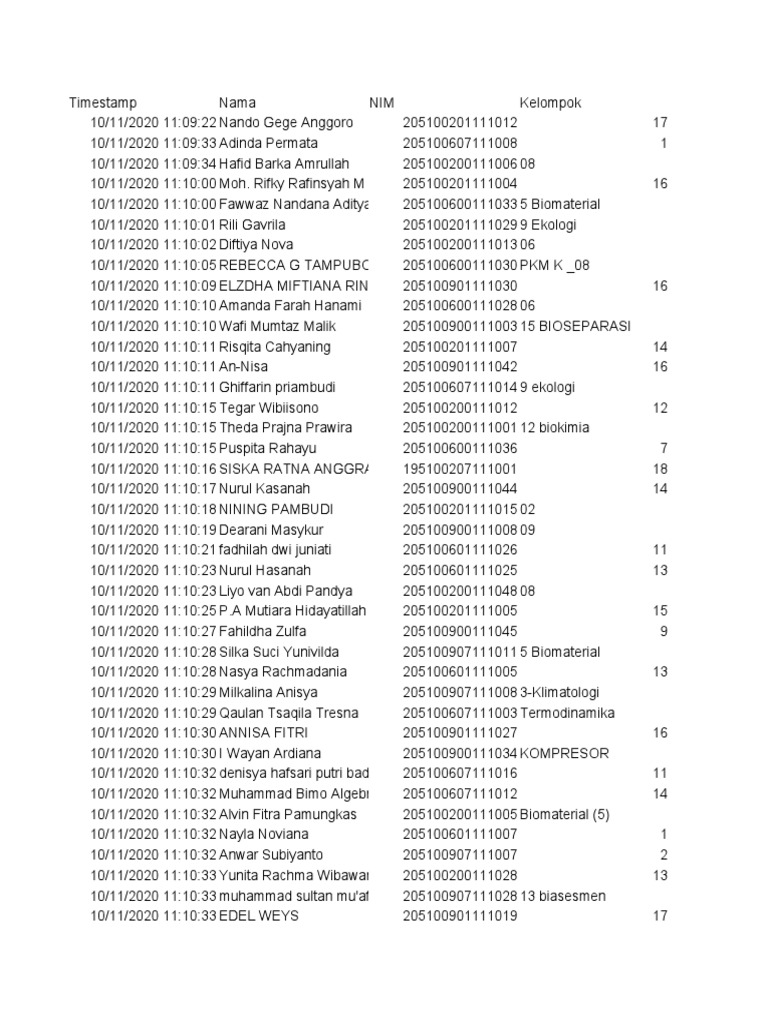8454 - Formulir Tanpa Judul (Respons) | PDF | Sports & Recreation