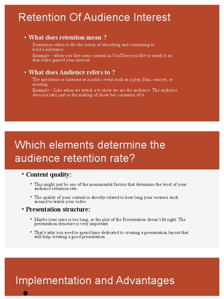 1 - Retention of Audience Interests | PDF